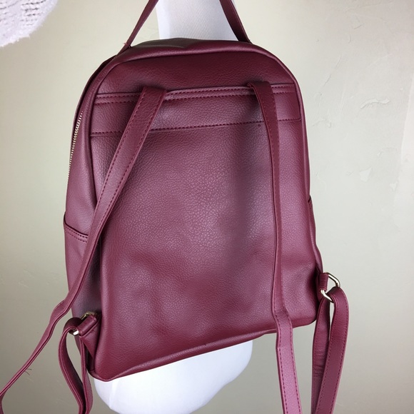 bebe | Bags | Bebe Gemma Maroon Burgundy Wine Studded Backpack | Poshmark